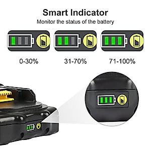 2Pack 3.0Ah Battery Replacement for Makita 18V Battery, Compatible with Makita 18V LXT Tools and Chargers