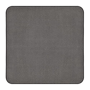 House, Home and More Skid-Resistant Carpet Indoor Area Rug Floor Mat - Gray - 3 Feet X 3 Feet