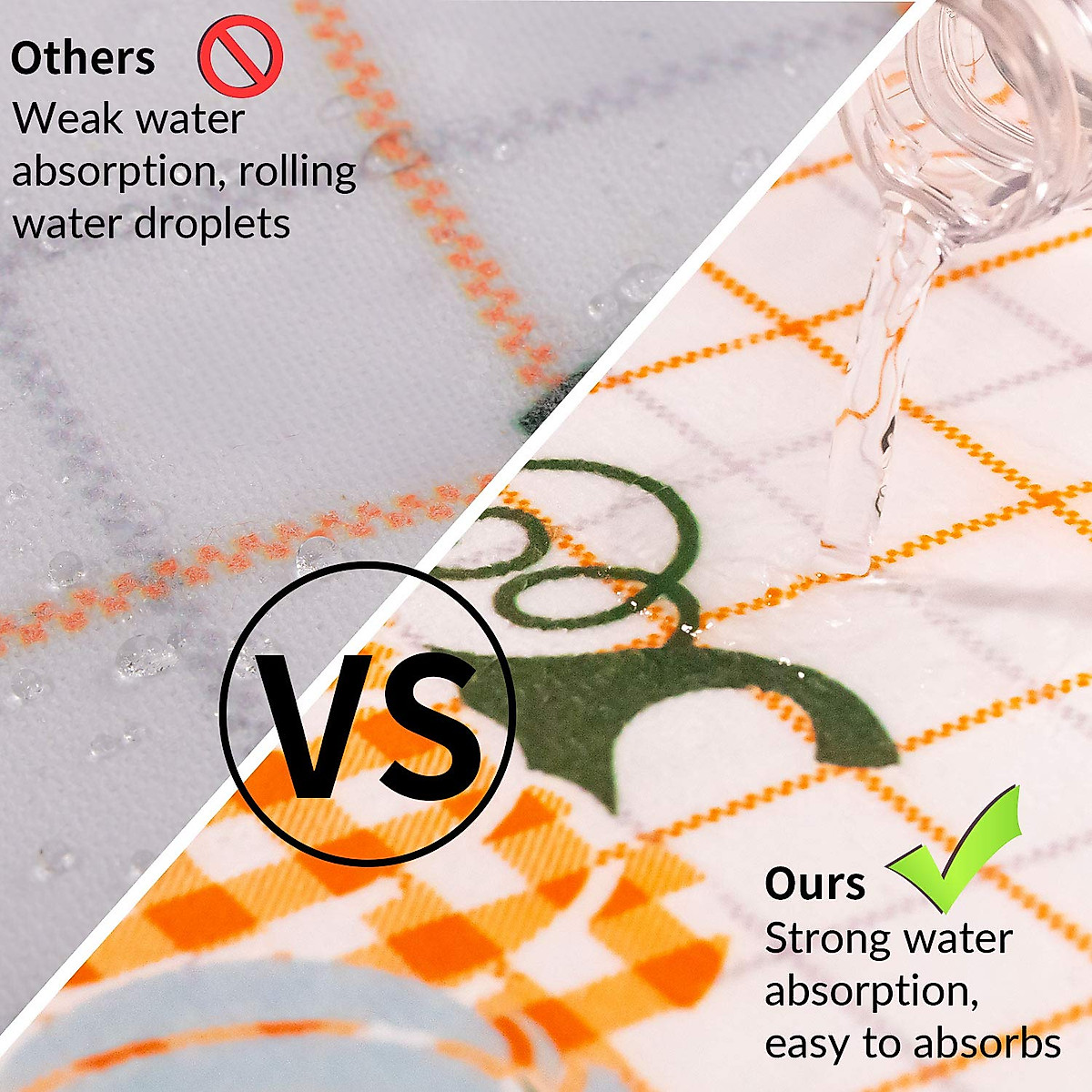 Whaline 4 Pack Thanksgiving Kitchen Towel Fall Harvest Dish Towel Super Absorbent Pumpkin Maple Leave Plaid Tea Towel Large Size Cloth Towel for Autumn Holiday Kitchen Coking Baking, 18 x 28 Inch