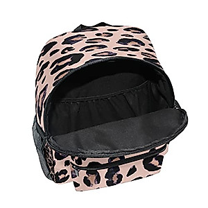 Leopard Print Cheetah Pink Backpack for Toddlers, Kid's Backpack School Bag for Boys Girls Kindergarten Preschool Bag