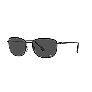 Ray-Ban RB3705 Square Sunglasses, Black/Polarized Dark Grey, 60 mm