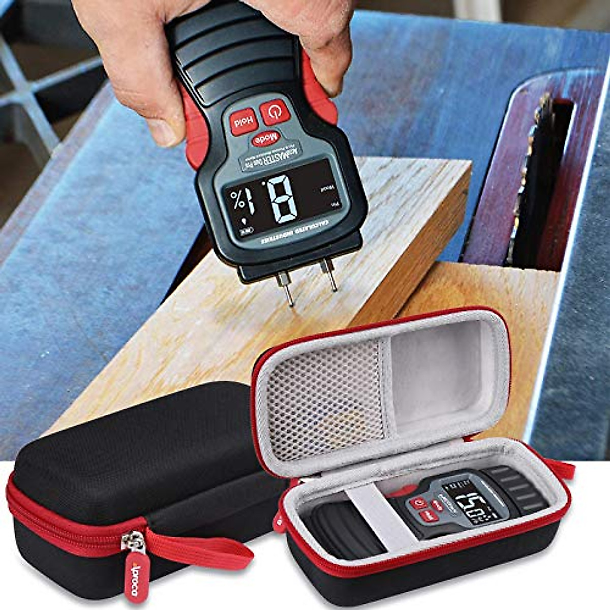 Aproca Hard Storage Travel Case for Calculated Industries 7445 AccuMASTER Duo Pro Pin & Pinless Moisture Meter