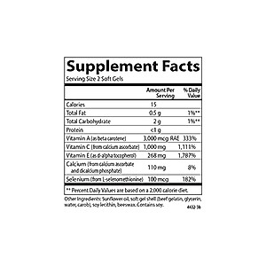 Carlson - ACES, Vitamins A, C, E + Selenium, Cellular Health & Immune Support, Antioxidant, 200 Softgels