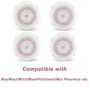 Facial Cleansing Brush Heads Replacement Compatible with Radiance Face Brush Head, for Clogged and Enlarged Pores, 4 Pack