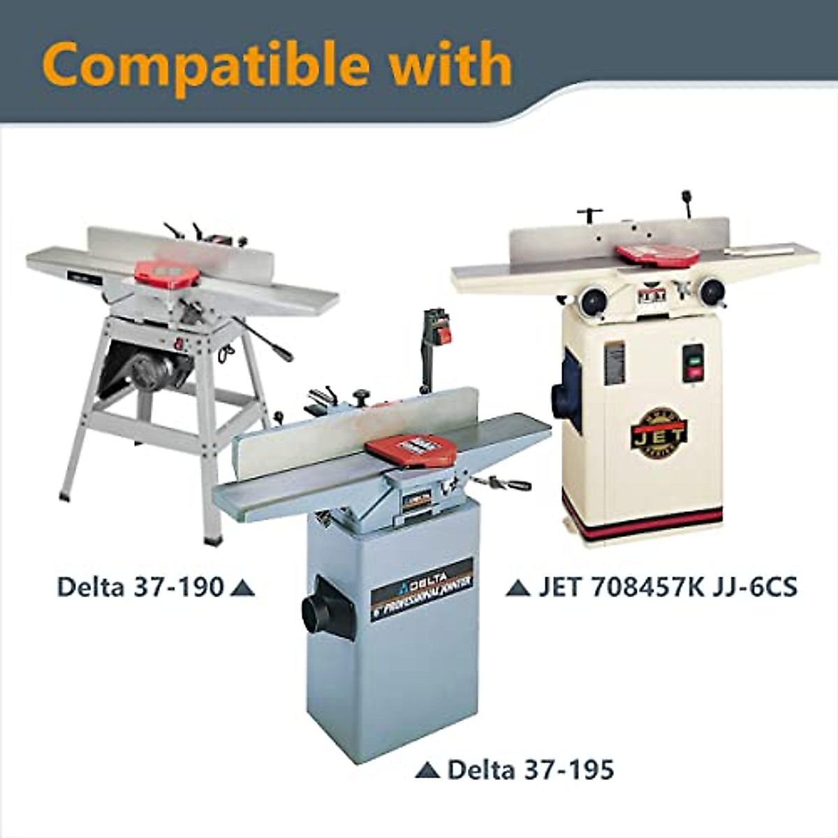 POWERTEC 14803 6-Inch Jointer Knives for Delta 37-658 37-190 37-195 37-205 37-220 37-275X, Jet 708457K JJ-6CS, Set of 3