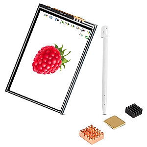 DORHEA Raspberry Pi 3 B+ TFT Touch Screen Display Monitor,3.5 inch LCD 320x480 Display + Touch Pen + Protective Case + Heatsink for Raspberry Pi 3 Model B, Pi 2 Model B, Pi Model A+ A