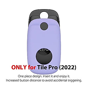 Silicone Case for Tile Pro 2022 with Keychains, 2 Pack Anti-Scratch Protective Cover with Carabiner (Pink/Purple)