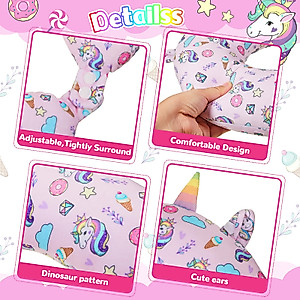 Thyle 2 Set Neck Travel Pillow for Kids Unicorn Neck Pillow for Traveling and Eye Mask Lightweight Travelling Sleeping Pillow Set for Airplane, Car, Train, Bus and Home Use Support Pillow Blindfolds