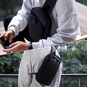 Sonicgrace Carry Case for Playstation Portal, Travel Bag for PS Portal/Nintendo Switch/OLED/Lite/Steam Deck/ASUS ROG Ally, Double-layer Leather Backpack for Game Console, AC Adapter, Dock, Accessories