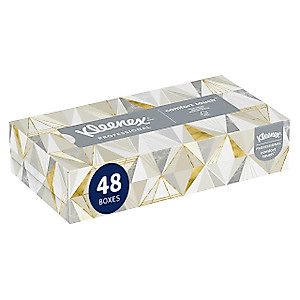 Kleenex® Professional Facial Tissue for Business (21606), Flat Tissue Boxes, 48 Boxes / Case, 125 Tissues / Box, 6,000 Tissues / Case