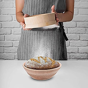 Banneton Bread Proofing Basket Set 9 Inch Sourdough Basket Bread Basket Proofing Banneton Proofing Basket for Bread Baking Sourdough Proofing Basket Bread Making Tools and Supplies Banneton Basket