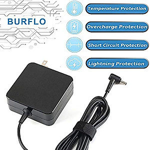 65W Ac Adapter/Laptop Charger for Asus VivoBook flip 14 15 17 F412 F512 X512 F412DA F512DA F512JA F512FA X512FA X512DA:X512DA-BT2020RL BR7N4 F412DA-WS33 F512DA-EB51 WH31 RS51 NH77 PB31-BL F512JA-AS34