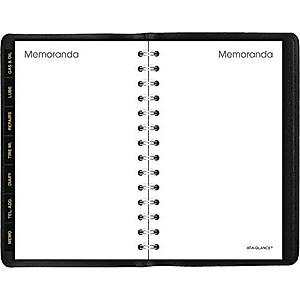 AT-A-GLANCE Auto Mileage Log Record Book, 3.75 x 6.12 Inches, Black (AAG8013505)