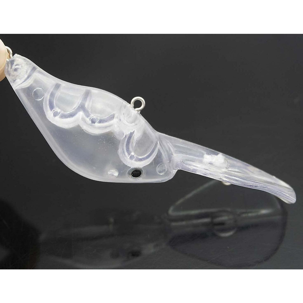 New 10PCS Unpainted Fishing Blanks Crankbait 9.7cm 11g topwater Artificial Bait Fishing Lures Blank Minnowbait Hard unpainted Artificial Bait Bodies DIY Fishing Tackle Spoons with Free Eye