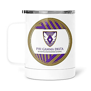 greeklife.store Phi Gamma Delta Stainless Steel Travel Mug 13 OZ (Phi Gamma Delta 8)