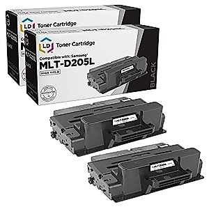 LD Compatible Toner Cartridge Replacement for Samsung MLT-D205L High Yield (Black, 2-Pack)
