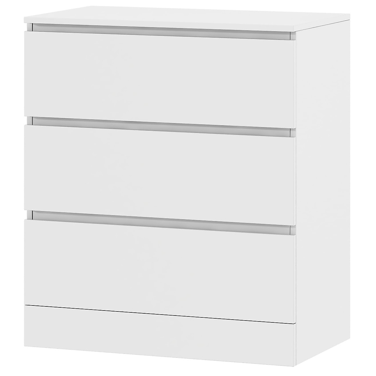 3 Drawer Dresser for Bedroom, Living Room, and Entryway, Small Dresser for Closet Organizer, White Tall Nightstand Chest of Drawers, 29.1 in High