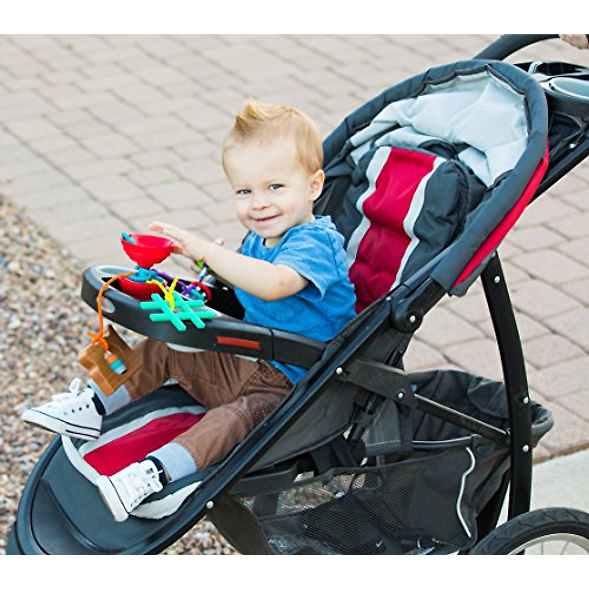 Grapple, Suction Cup Toys Holder for High Chair , Stroller and Teething Toys for Babies 6-12 Months. One of Your Baby Must Haves!