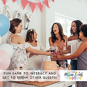 Your Main Event Prints Boy Baby Shower Games (Set of 6 Fun Activities for 25 Guests), Blue Boy Themed Baby Shower Games