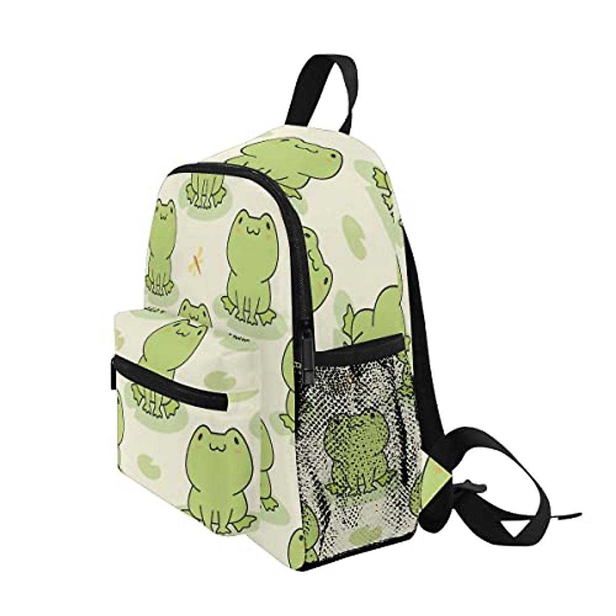 TropicalLife Kids Backpack for Boys Girls School Toddler Cute Animal Frog Pattern Children Preschool Book Bag Kindergarten Travel Backpack Daypack