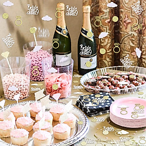 Bride On Cloud 9 Bachelorette Decorations Bridal Shower Confetti for Tables Bride on Cloud 9 Silver Bridal Confetti 200 Count for Bachelorette Wedding Shower Birthday