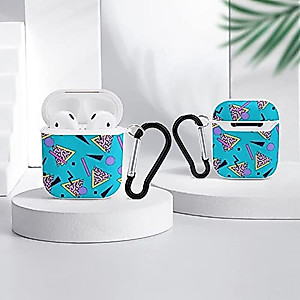 Japanese Vaporwave Case for Airpods Protective Cover for Apple Earphone with Keychain Cute Graphic Cases Designed for Air Pods 2&1