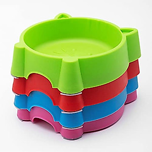 FUUIE Bowls for Food and Water Bowl Durable Thickened Plastic Bowls for Pets (Color : Blue)