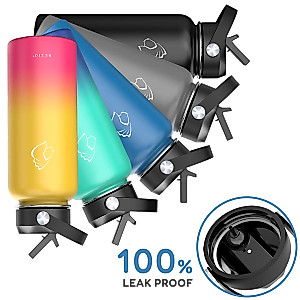 BUZIO Vacuum Insulated Stainless Steel Water Bottle with BUZIO Straw Lid and Boot, BPA Free Double Wall Water Flask, Cold for 48 Hrs Hot for 24 Hrs Simple Thermo Canteen Mug