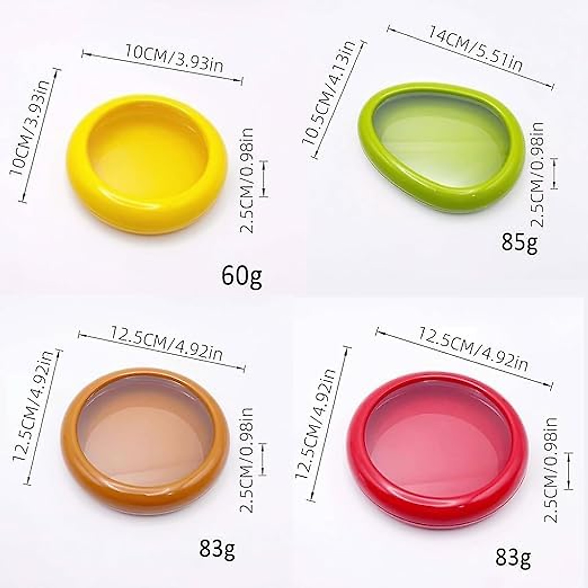 LCYHOMIEE Avocado Saver and Tomato Holder, Set of 4 Silicone Fruit Storage Box Reusable Storage Containers for Fridge - Ideal for Garlic, Onions, Lemons, and Potatoes