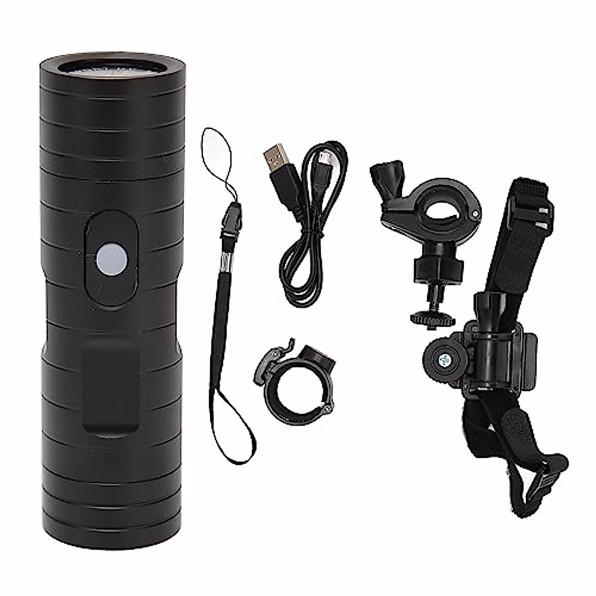 Jopwkuin Mini Sports Camera, Support Memory Card Aluminum Alloy Bike Helmet Camera Recorder Easy to Install USB Rechargeable IP66 Waterproof with LED Light for Outdoor