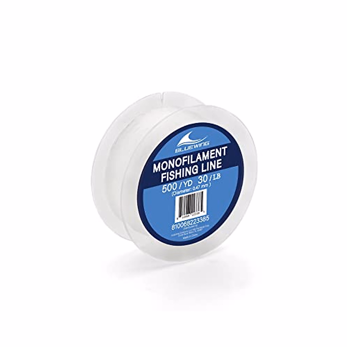 BLUEWING Monofilament Fishing Line Clear Invisible Thin Diameter Fishing String Mono Fishing Line, Dia.0.47mm*500YD*30LB