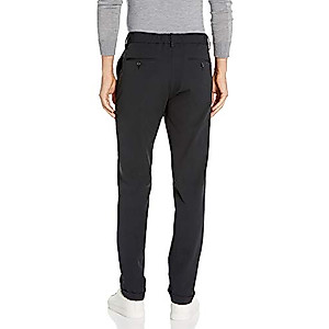 Kenneth Cole Men's Slim Fit Flex Dress Pant, Black, 38 X 32