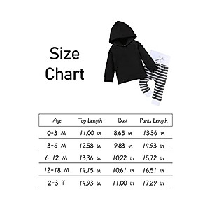 Gavol Toddler Baby Boy Outfits Long Sleeve Hoodie Sweatshirt Stripe Pant Set Clothes Set For Fall Winter
