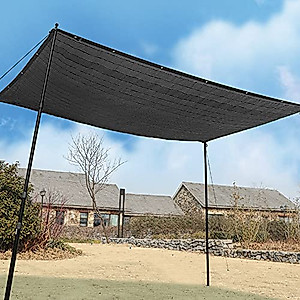 winemana 50% Black Shade Cloth, 10 x 12 FT Durable Mesh Tarp with Grommets, Garden Sunblock Shade Cloth Shading Antifreezing for Plants Cover, Greenhouse, Barns Kennel, Patio, Tomatoes