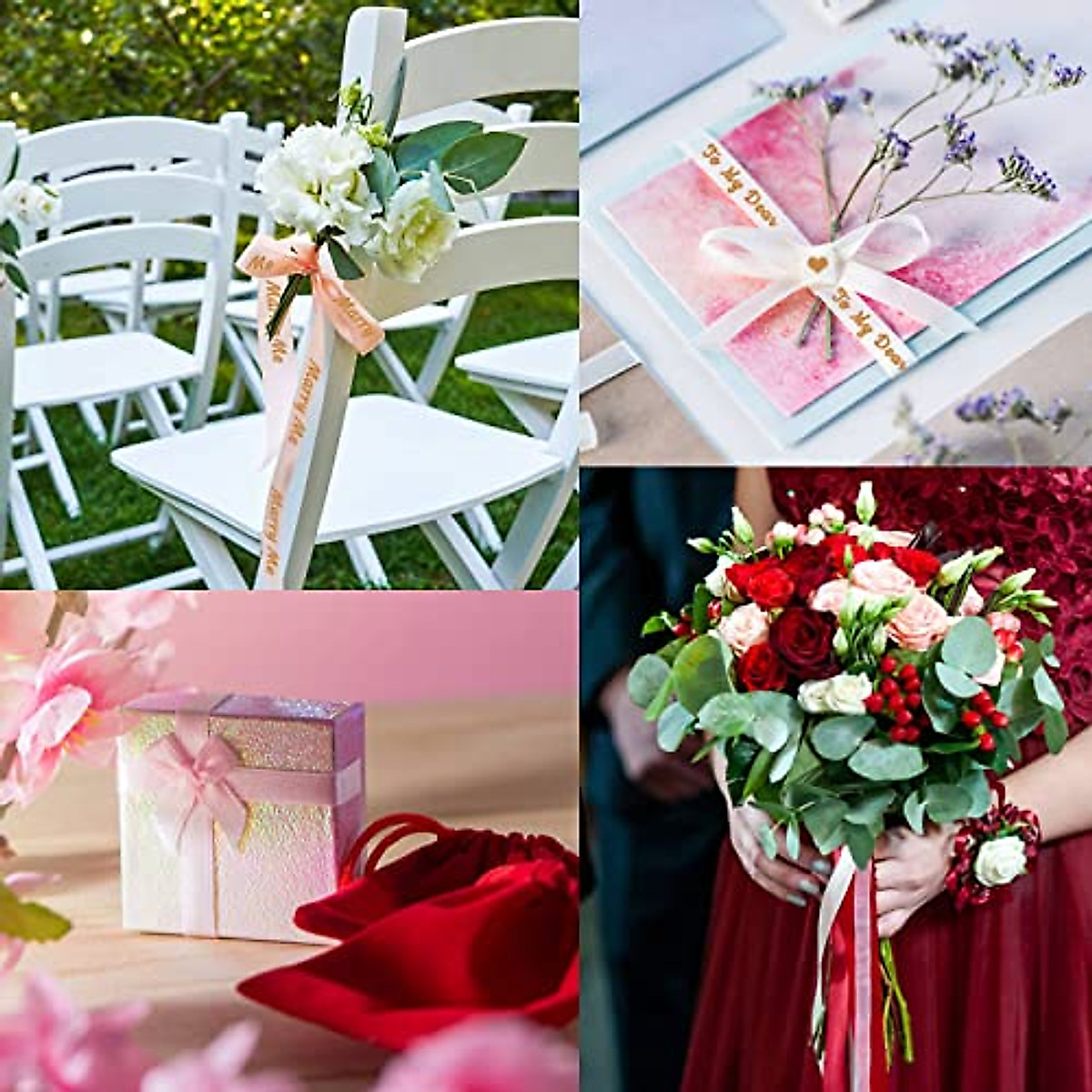 WEEMAY 5 Pack Satin Ribbon Tape Compatible with Brother Label Ribbon 12mm 0.47in TZe-R231 TZe-R234 TZe-RE34 TZe-RN34 TZe-RW34 for Ptouch Embellish Ribbon & Tape Printer PTH110 PTD210 PTD215e PTD400AD