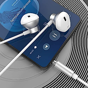 Dixvuk Metal Earbuds Wired with Microphone, Noise Isolating in-Ear Headphones, Earphone Fits 3.5mm Interface for iPad,Mp3/Mp4, Apple iPhone, Android Smartphones (Silver)