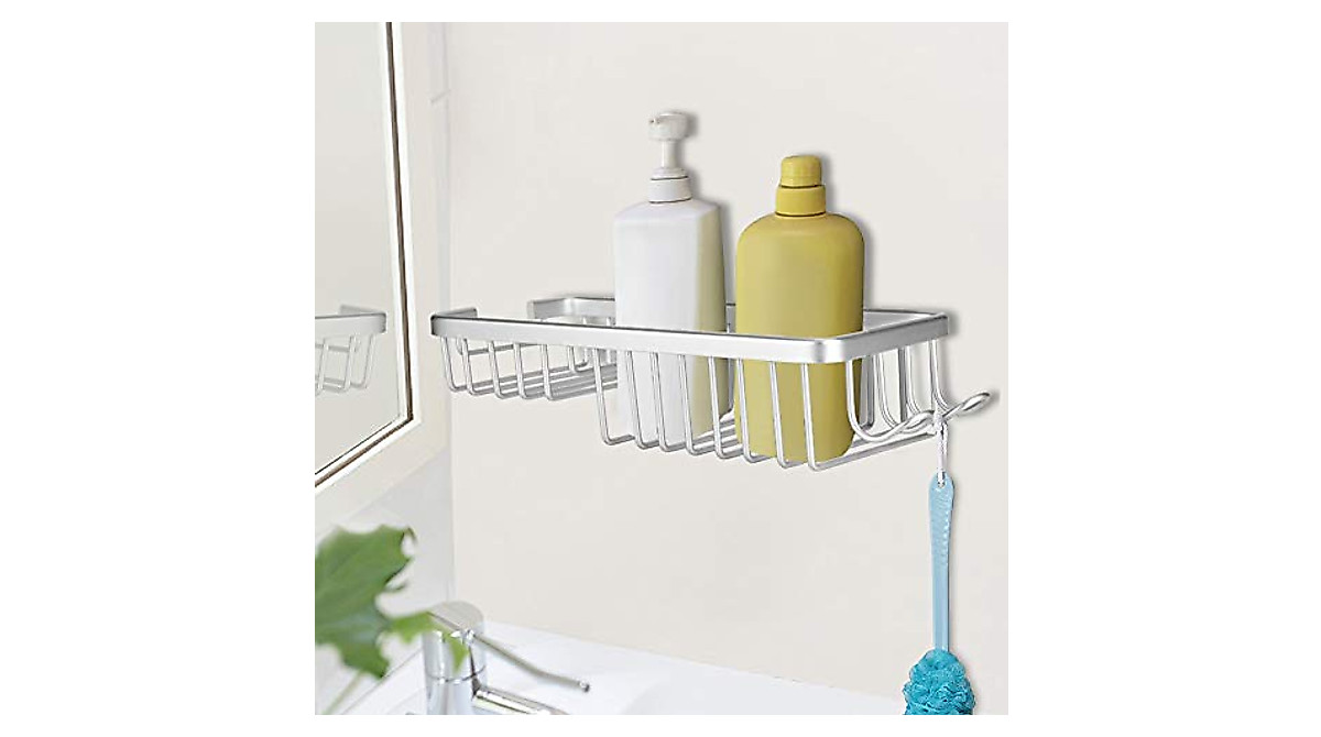 HIUF Shower Tidy Organizer Baskets - Space-Saving Wall Shelf