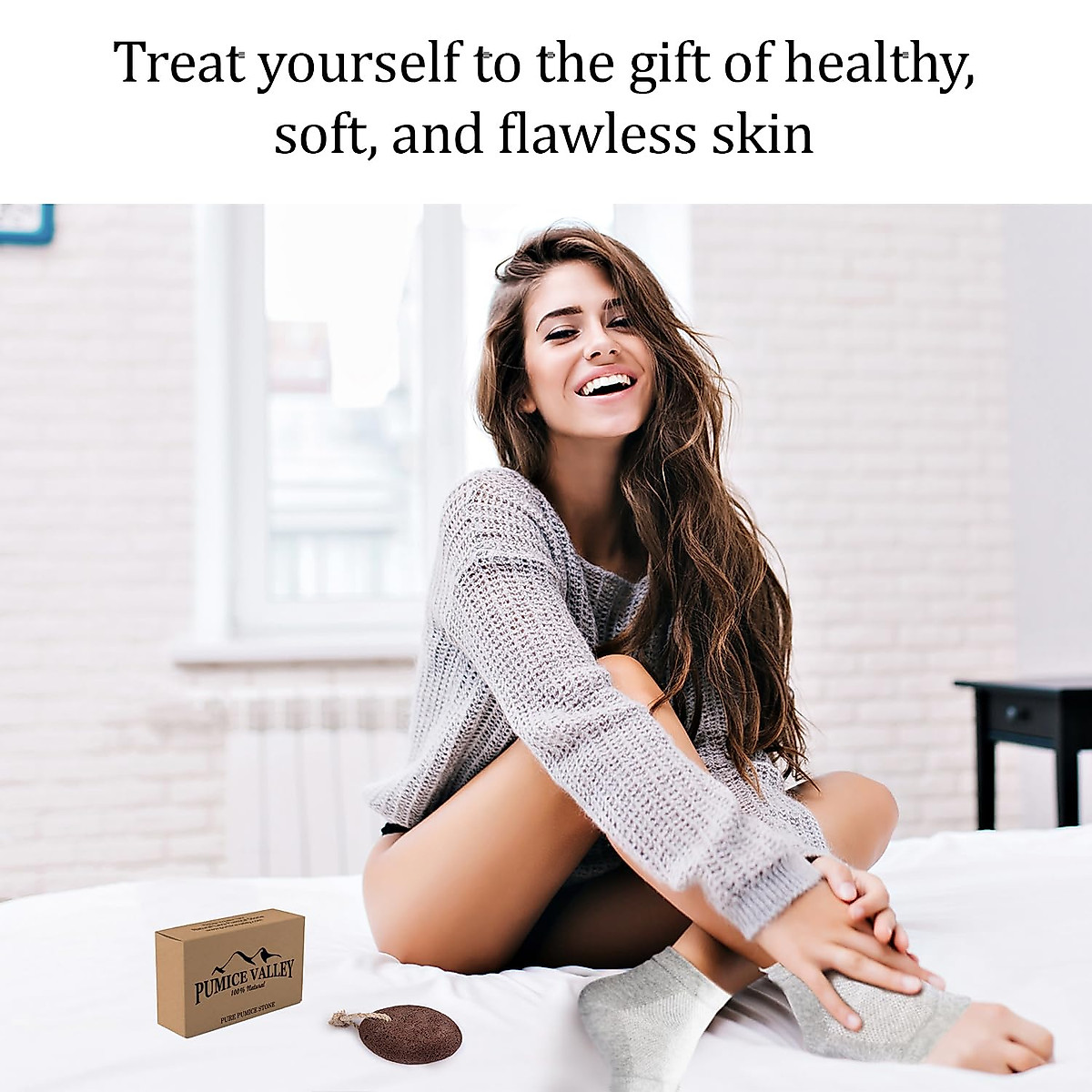 Pumice Stones for Feet - Natural Earth Lava Brown Pack of 2 - Callus Corn Remover for Feet Heels and Palm - Pedicure Exfoliation Tool - Dry Dead Skin Scrubber - Health Foot Care