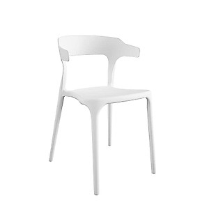 Novogratz Poolside Collection, Felix Stacking Dining Chairs, Indoor/Outdoor, 2-Pack, White