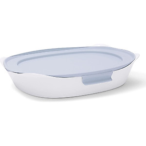 Rubbermaid DuraLite Glass Bakeware, 2.5-Quart, White