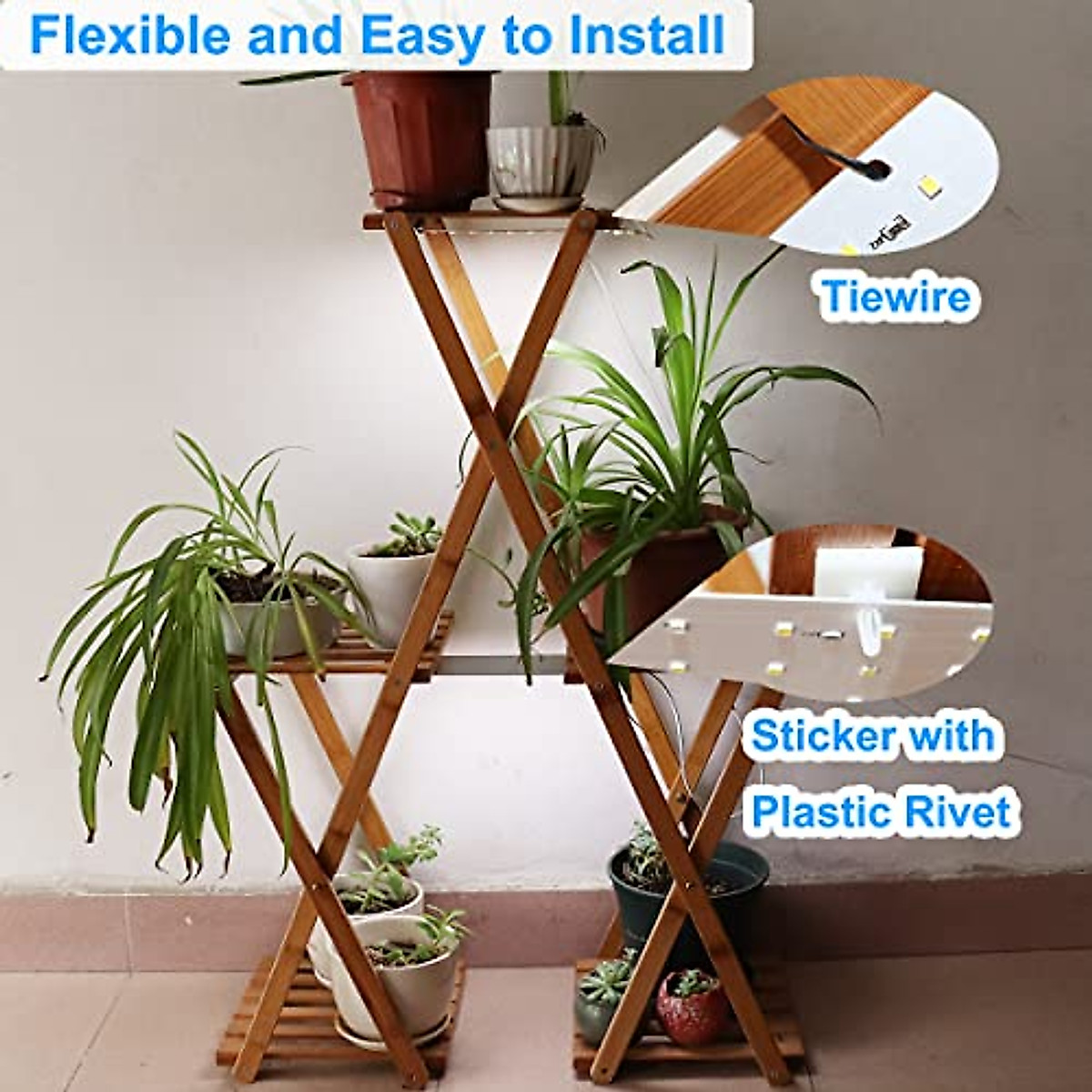 Aceple LED Grow Light Panel Sunlike Full Spectrum(3 Modes), 9-Level Dimmable Under Cabinet Plant Light with Timer for Indoor Plant Stands/Shelf Hydroponic Succulents(2 Ultra Thin Panels)