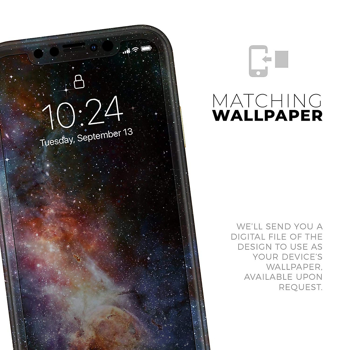 Design Skinz Multicolored Space Explosion - DesignSkinz Protective Vinyl Decal Wrap Skin Cover Compatible with The Apple iPhone 11 (Full-Body, Screen Trim & Back Glass Skin)