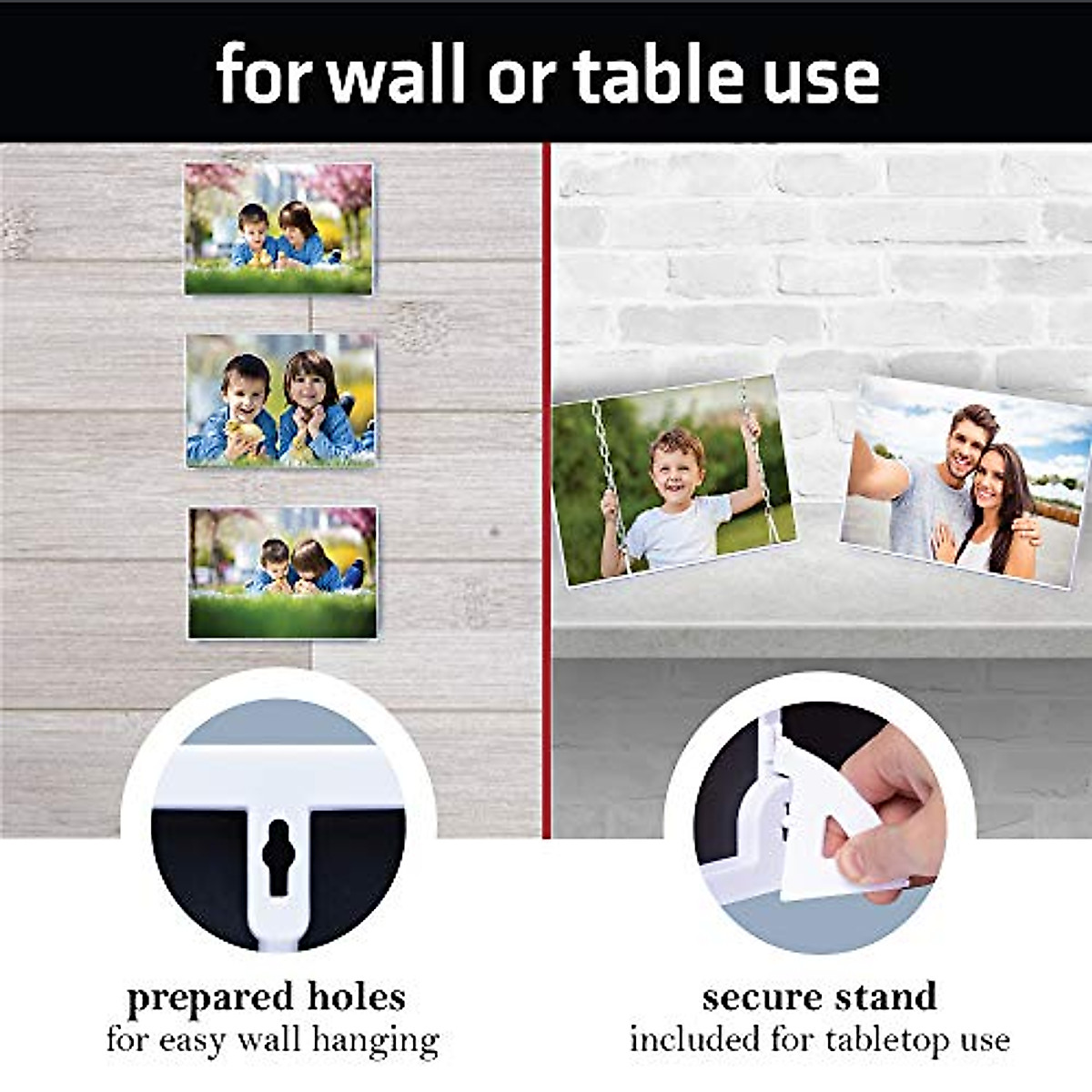 Mantello Picture Frames 4x6 Set of 12 - Small Picture Frame, Front Loading 4 x 6 Frame Set - Wall Frames, White Picture Frames, 4x6 Picture Frames- 12 Pack, White