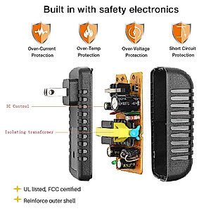 Molshine Compatible for Brother P-Touch Label Maker AD24 AD-24 PT-D210 PT-D200 PT-1880 PT-2730 PT-1230 PT-1290 9V AC DC Power Supply Adapter ((4.9ft))