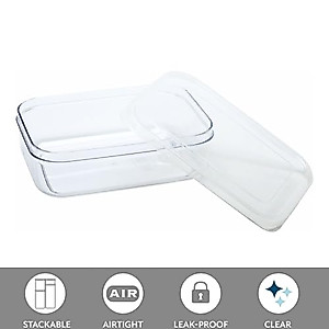 (Set of 3) Micro Clear 2.3 qt Kitchen Pantry Food Storage Container Set with Lid, Shatterproof, BPA Free, Dishwasher, Microwave Safe Canister, Fridge Refrigerator Organizer, Made in Japan