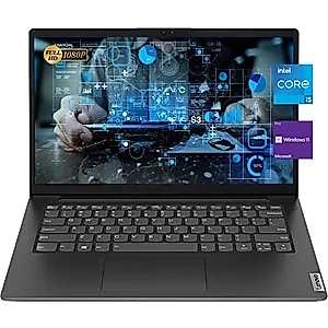 Lenovo V14 Business Laptop, 14" Full HD Display, Intel Core i5-1135G7 Processor, 16GB DDR4 RAM, 1TB PCIe SSD, Webcam, HDMI, Wi-Fi, Bluetooth, RJ-45, Windows 11 Pro, Black