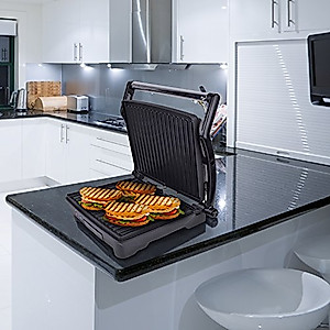 Courant CPP-4140 4-Serving Panini Press and Sandwich Griddler with Non-stick Coated Plates - Indoor Grill