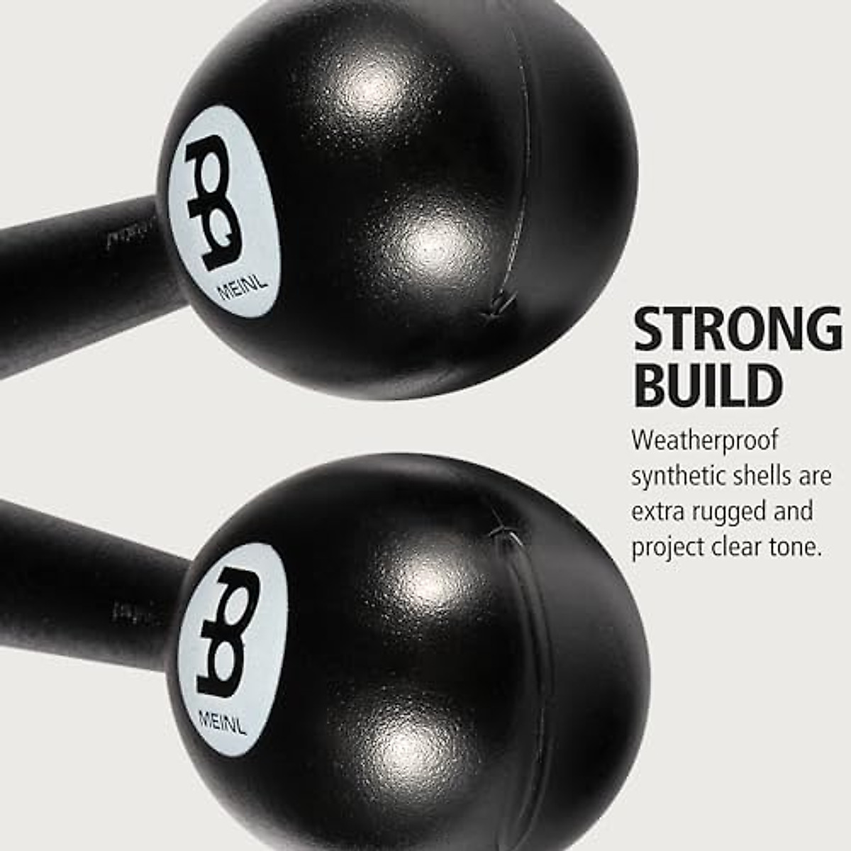 Meinl Percussion PEMBK Plastic Egg Maracas, Black