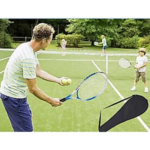 ITODA Single Badminton Racket Cover Bag, Waterproof Portable Paddle Carry Case with Adjustable Shoulder Strap Outdoor Sports Storage Dustproof Bag