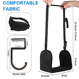 Airplane Foot Hammock Foot Rest for Airplane Travel Foot Hammock Under Desk Office Foot Hammock Airplane Leg Rest Big Foot Hammock